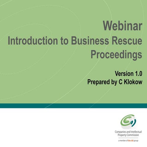 Introduction to Business Rescue Proceedings | PDF
