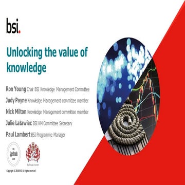 ISO Knowledge Management standard | PDF