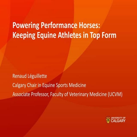 Powering Performance Horses: Keeping Equine Athletes in Top Form | PPTX