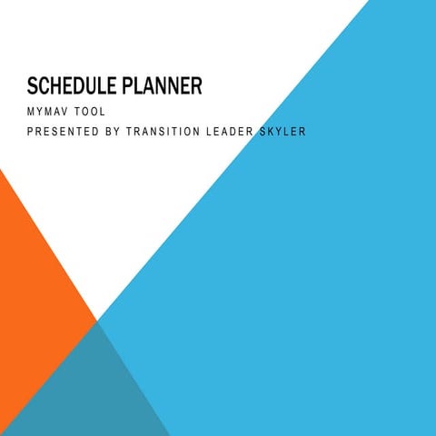 How to Use Schedule Planner | PPT