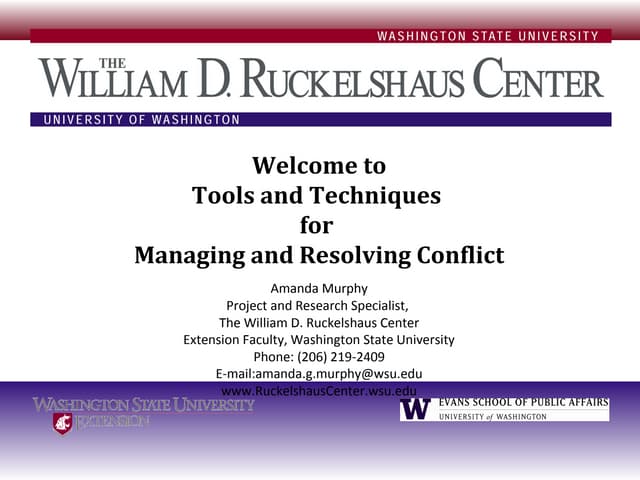 Chapter 4 conflict resolution techniques | PPTX