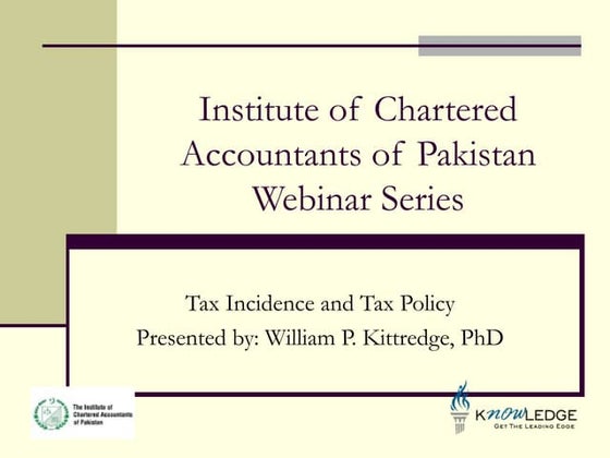 Tax shift and incidence,represents the taxation | PDF