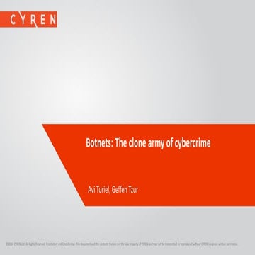 Webinar: Botnets - The clone army of cybercrime | PPT