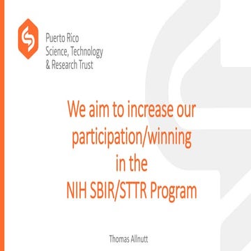 Submitting Successful Nih Sbir Sttr Proposals By Thomas Allnutt Ppt