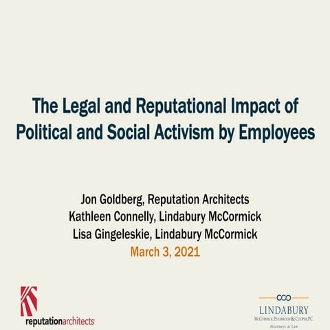 Politics at Work: The Legal and Reputational Impact of Political and ...