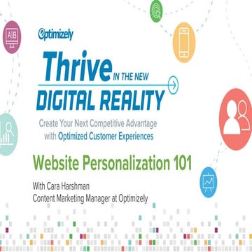 Webiste personalization 101: The Essential Elements of your 1st ...