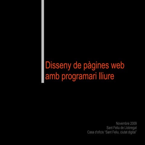 Disseny web amb programari lliure | PPT