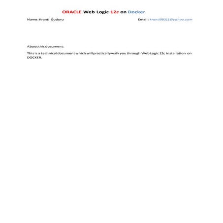 Oracle Web Logic 12c On Docker Pdf 8618