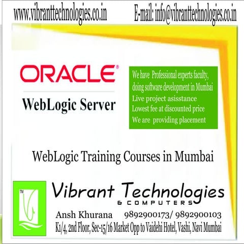 Weblogic - overview of application server | PPT