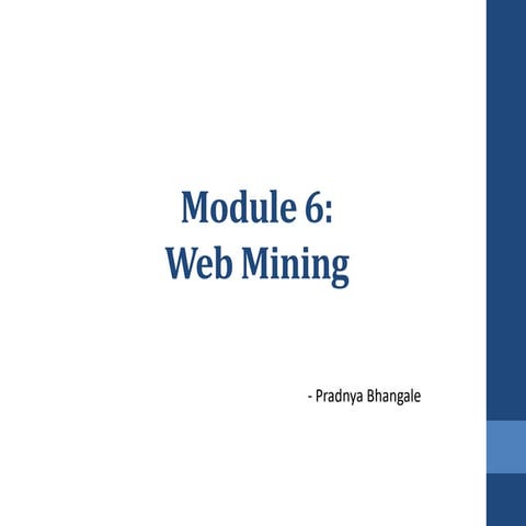Web mining .pdf module 6 dwm third year ce | PDF