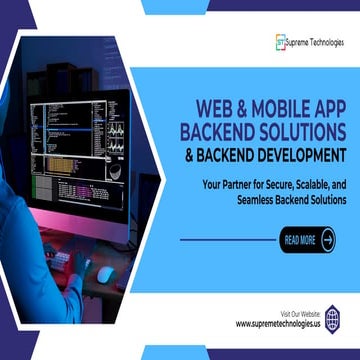 Comprehensive Guide to Backend Solutions by Supreme Technologies | PDF