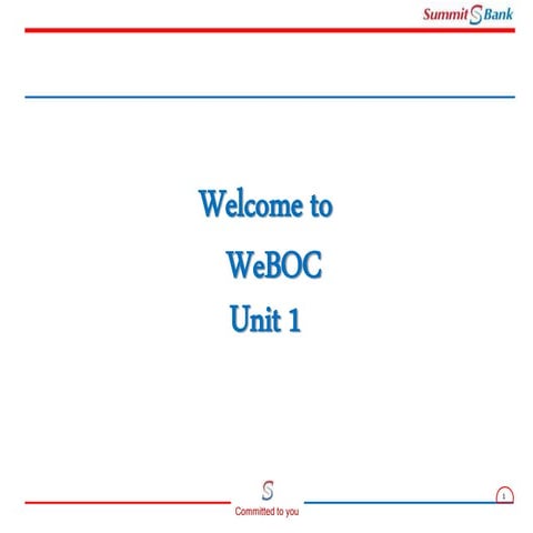 WeBOC: Unit 1 | PPTX