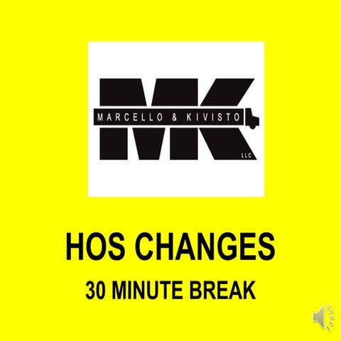 Trucking New HOS Regulations-30 min. break | PPT