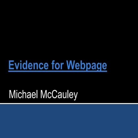 Webpage evidence | PPT