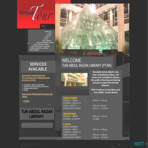 UiTM Library Virtual Tour | PPT