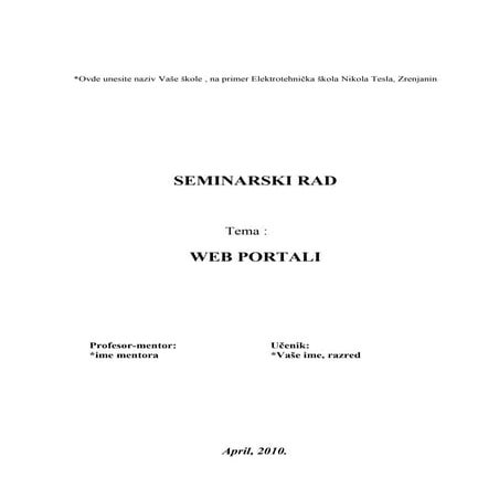 Web portali | DOC