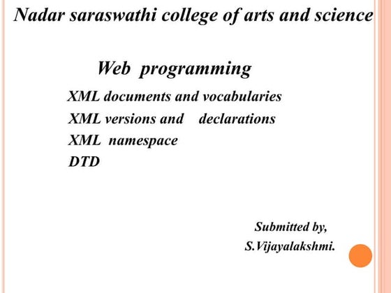 Xml Presentation Ppt 8545