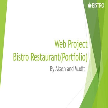 Restaurant portfolio of Web Project.pptx