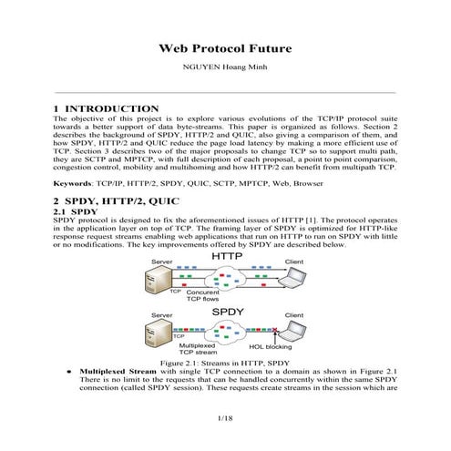 Web Protocol Future (QUIC/SPDY/HTTP2/MPTCP/SCTP) | PDF
