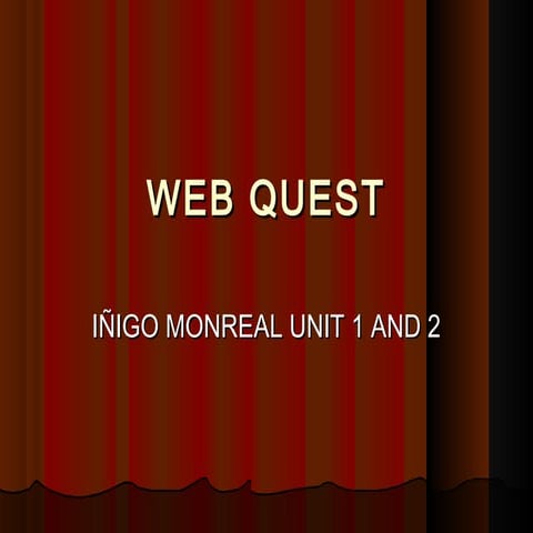 Web quest | PPT