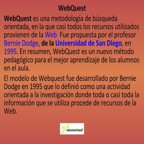 Webquest, miniquest y casa del tesoro | PPTX