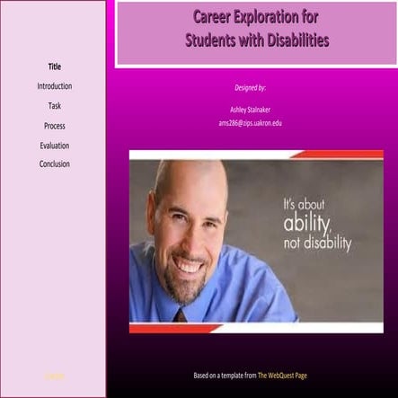Career Exploration for Students with Disabilties | PPT