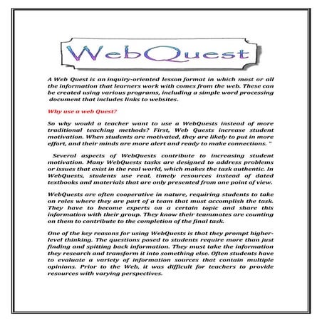 Web quest | PDF