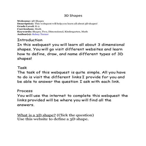 Webquest | DOCX