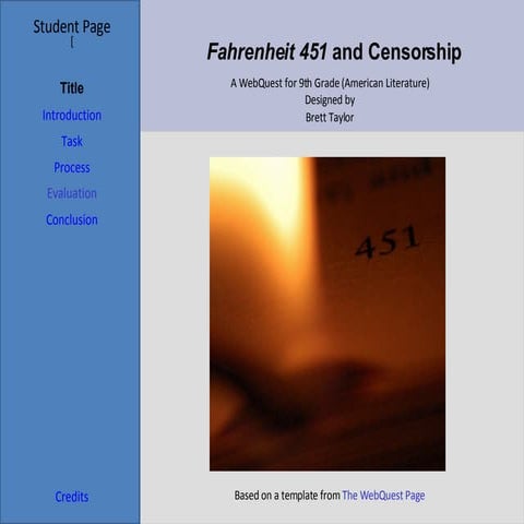 Fahrenheit 451 WebQuest | PPT