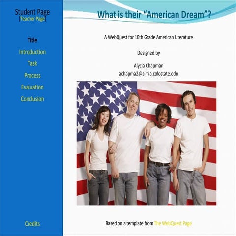 Webquest For American Literature Course | PPT