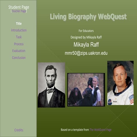 Living Biography WebQuest | PPT