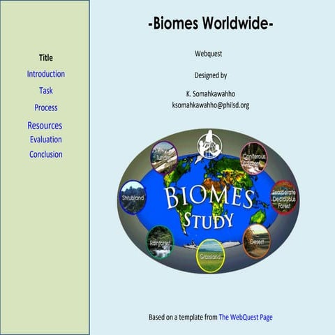 Biome travel brochure directions | DOC