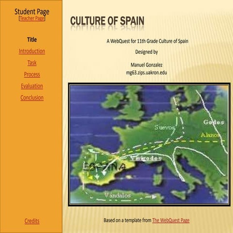 Webquest spanish culture | PPTX
