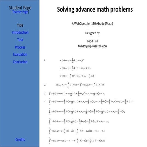 Webquest for Math | PPT