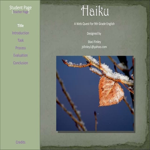 Haiku Web Quest | PPT