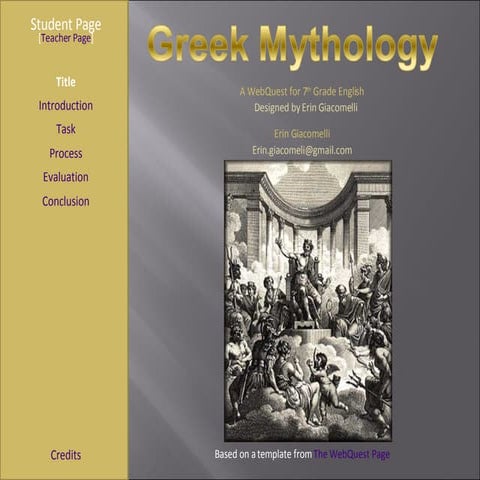 Greek Mythology Webquest | PPT