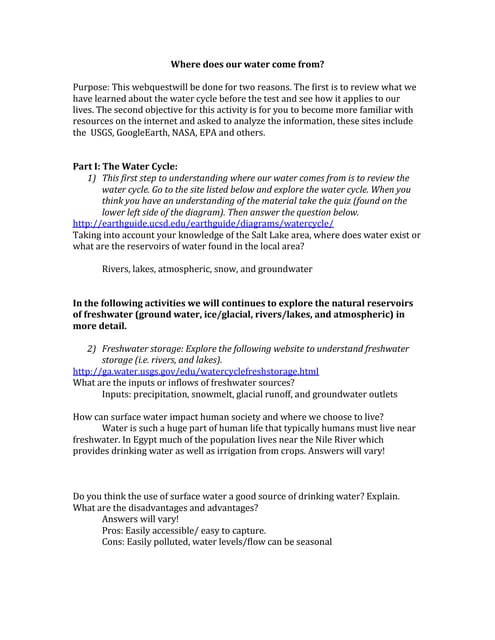 Lesson 3 surface water and groundwater | PPTX