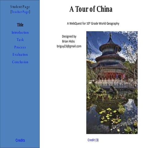 Geography of China Web Quest | PPT
