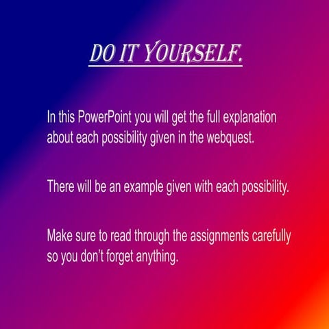 WebQuest DIY | PPTX