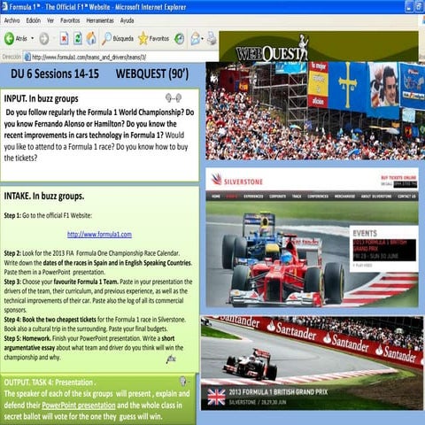 Webquest formula 1 | PPT