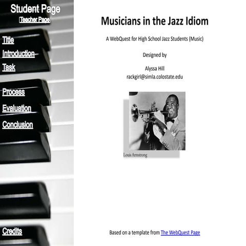WebQuest-Musicians in the Jazz Idiom | PDF | Jazz | Music
