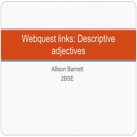 descriptive adjectives | PPTX