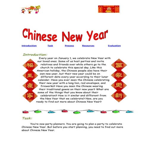 Webquest on chineses new year | DOC