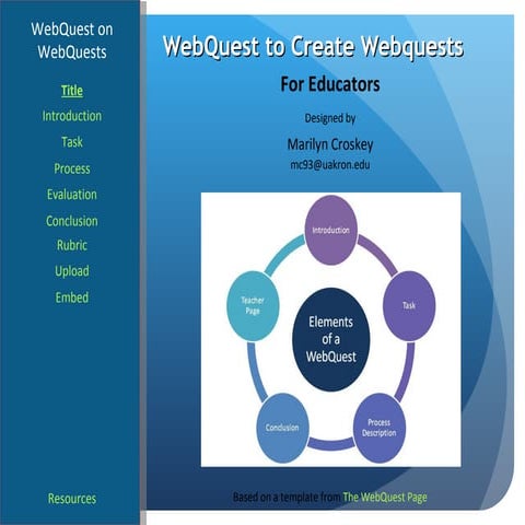WebQuest on WebQuests for Educators | PPT
