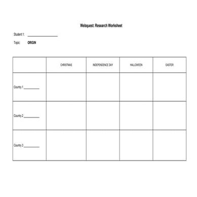 Webquest research worksheet | PDF