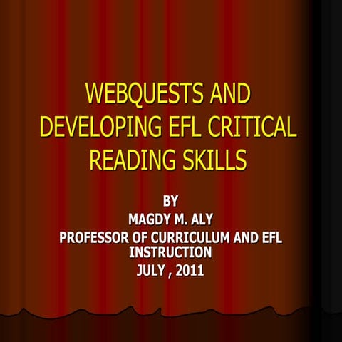 Webquests and EFL teaching and learning | PPT