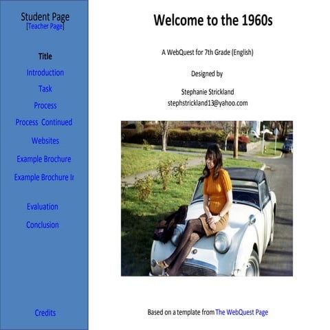 Quantum Leap to the 1960s: A Webquest Journey Back in Time | PPT