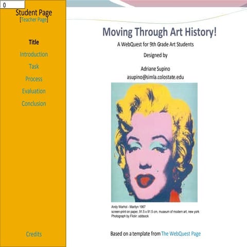 Moving Through Art History WebQuest | PPT