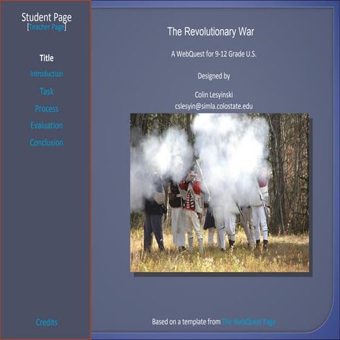 EDUC 331 Revolutionary War Webquest | PPT