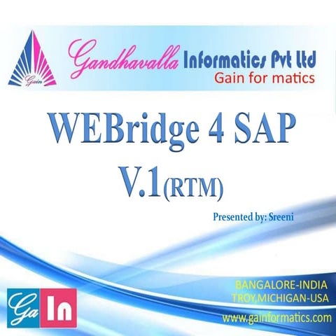 WEBridge 4 SAP V1.0 (RTM) on 11/11 of 2014 | PPSX | Web Development | Internet